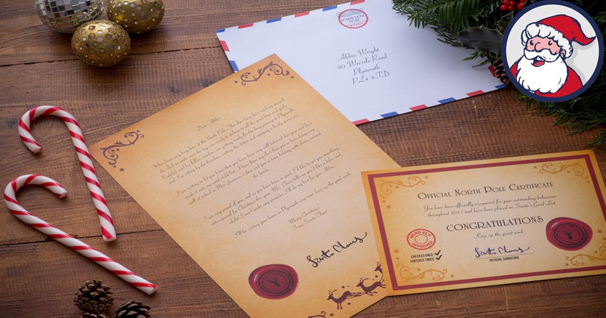 Personalised Santa Letter & Certificate - Real Santa Letters